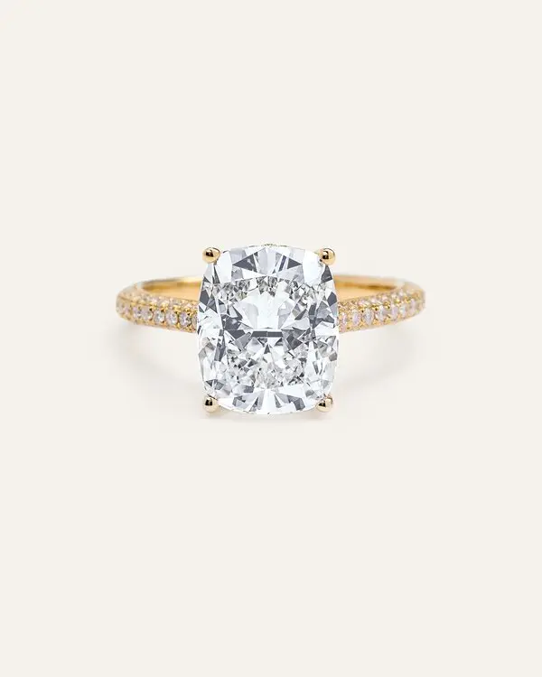 Quince Lab Grown Diamond Cathedral Engagement Ring - Yellow Gold