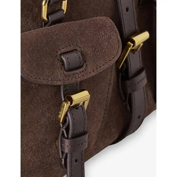 Mulberry Small Roxanne Suede Top-handle Bag - Chocolate