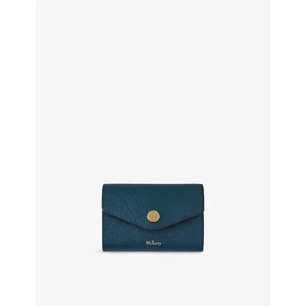 Mulberry Folded Multi-card Grained-leather Wallet - Night Sky