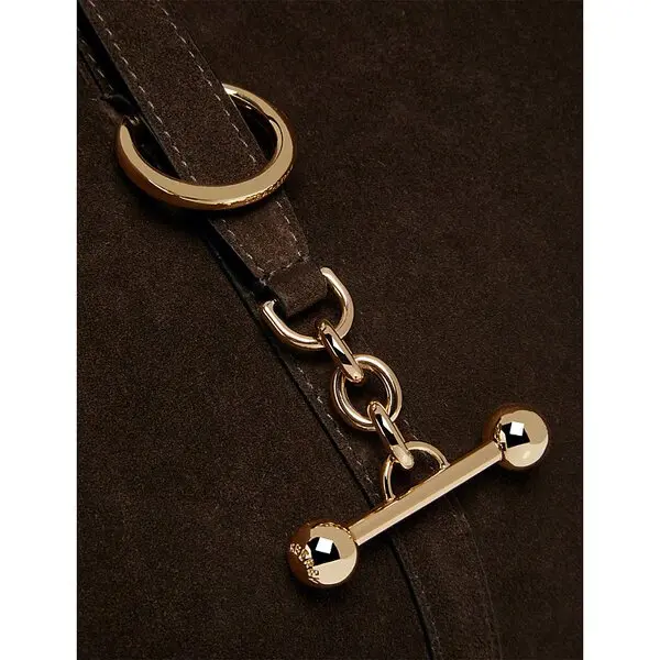 Strathberry Kite Hobo Maxi Suede Shoulder Bag - Chocolate