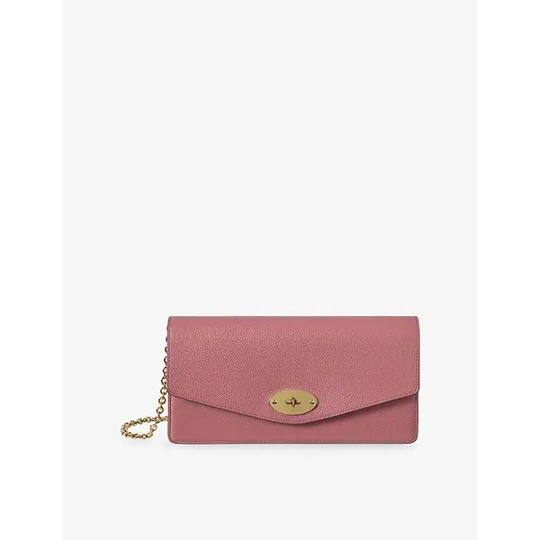Mulberry Darley Leather Clutch Bag - Pink Scrumpy