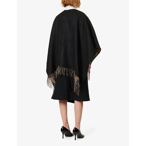 Burberry Vintage Check Wool Cape