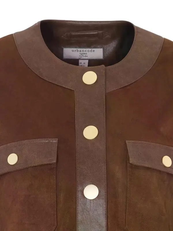 URBANCODE Collarless Faux Leather Jacket