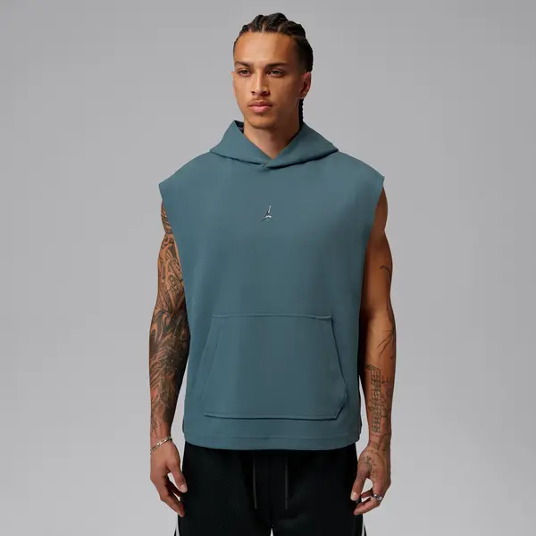 JORDAN Sport Hoop Fleece Dri-fit Sleeveless Pullover Hoodie - Blue