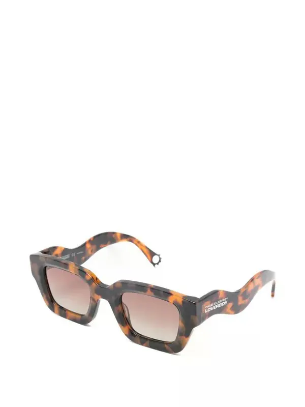 CHARLES JEFFREY Topsy Turvy Sunglasses - Brown