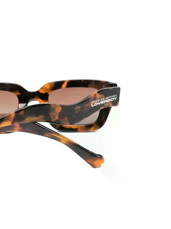 CHARLES JEFFREY Topsy Turvy Sunglasses - Brown
