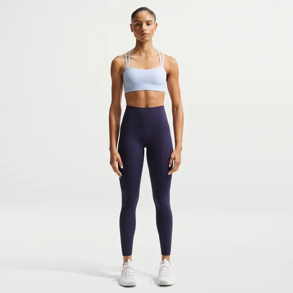 Nike Zenvy Strappy Light-support Padded Sports Bra - Blue