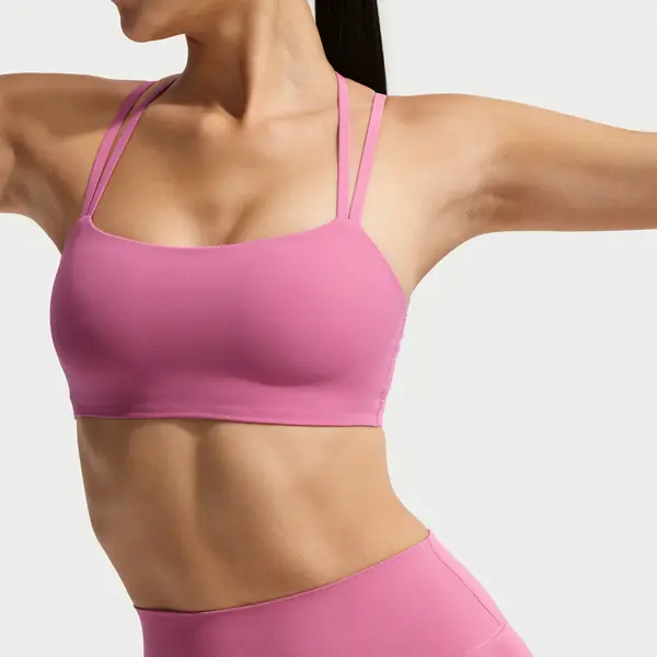 Nike Zenvy Strappy Light-support Padded Sports Bra - Pink