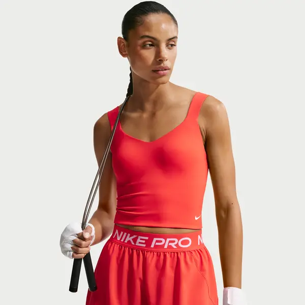 Nike Pro Sculpt Medium-support Padded Sports Bra Tank Top - Red