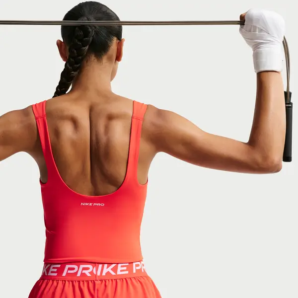 Nike Pro Sculpt -support Padded Sports Bra Tank Top - Red