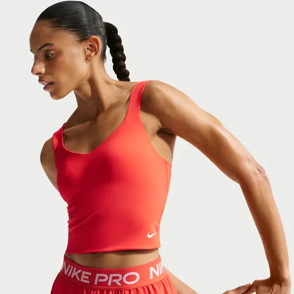 Nike Pro Sculpt -support Padded Sports Bra Tank Top - Red