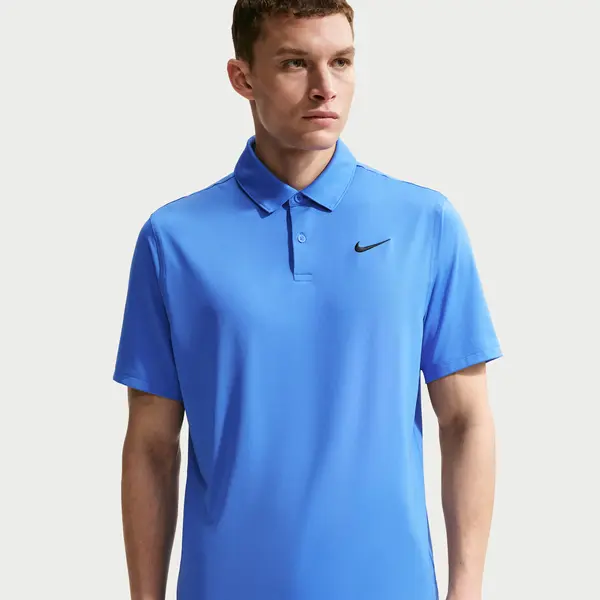 Nike Velocity Dri-fit Chest Logo Golf Polo - Blue