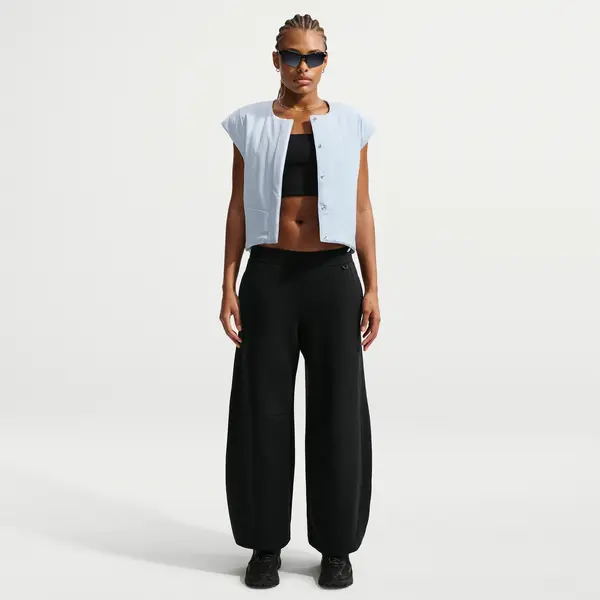 Nike 24.7 Impossiblysoft High-waisted Wide-leg Pants - Black