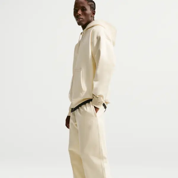 Nike Solo Swoosh Fleece Open-hem Pants - White