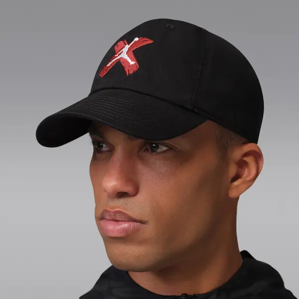 JORDAN Club Unstructured Curved-bill Hat - Black