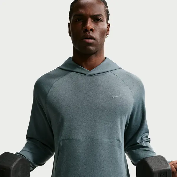 Nike Primary Nanoknit Dri-fit Uv Protection Pullover Performance Hoodie - Grey