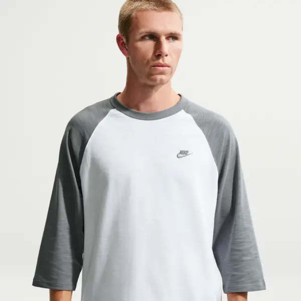 Nike Club 3/4-sleeve Raglan Top - Grey