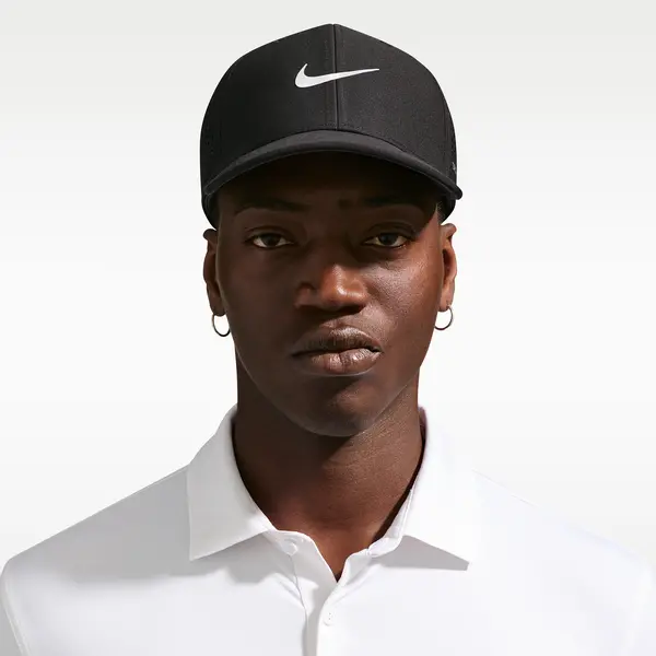 Nike Rise Dri-fit Adv Swooshflex Structured Golf Cap - Black