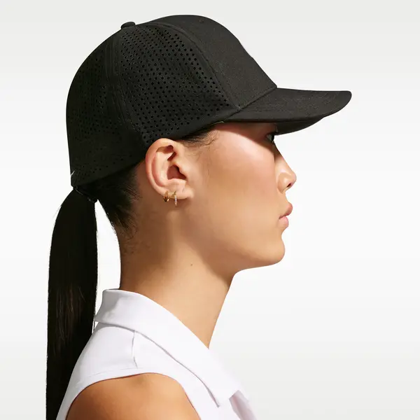 Nike Rise Dri-fit Adv Swooshflex Structured Golf Cap - Black
