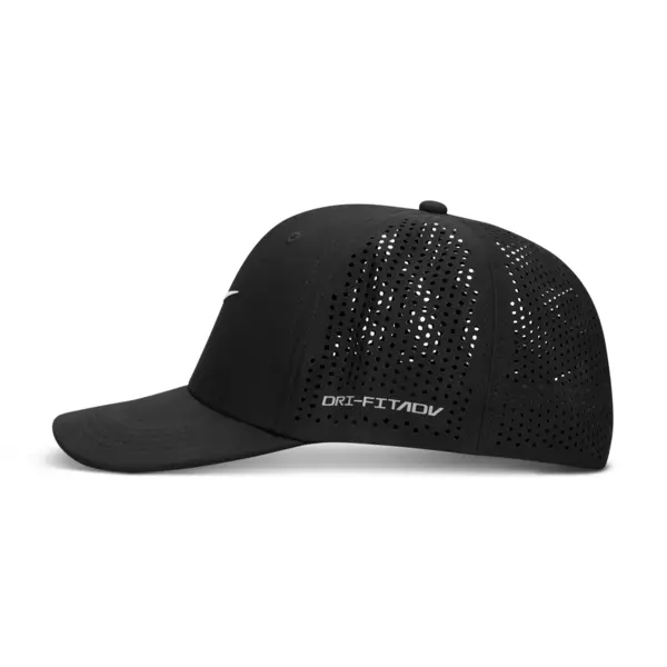 Nike Rise Dri-fit Adv Swooshflex Structured Golf Cap - Black
