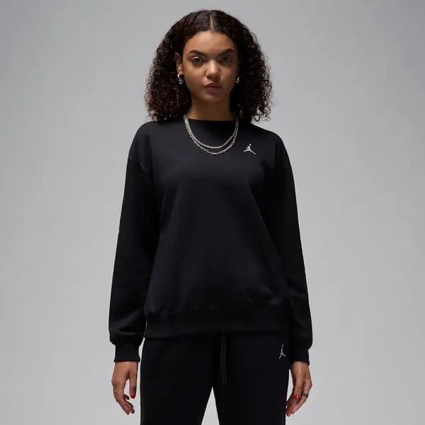JORDAN Brooklyn Fleece French Terry Crew-neck Sweatshirt - Black