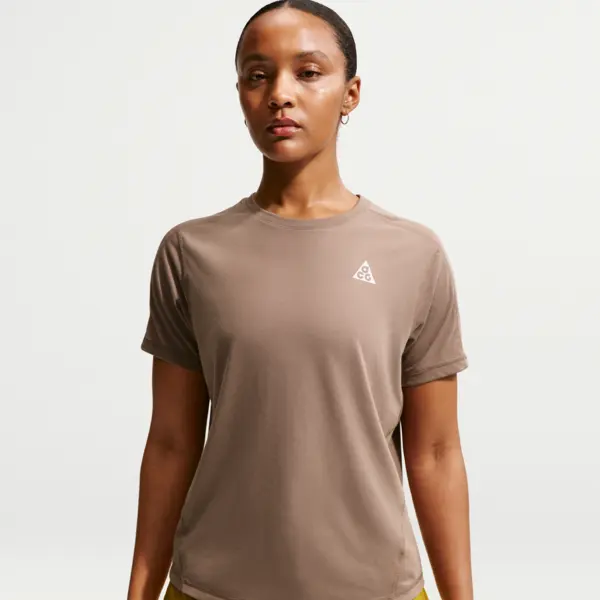 Nike Dri-fit Short-sleeve Trail Running Top - Brown
