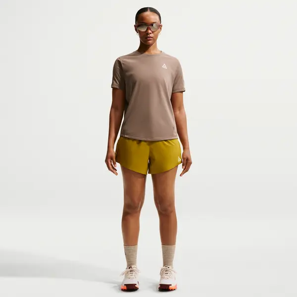 Nike Dri-fit Short-sleeve Trail Running Top - Brown