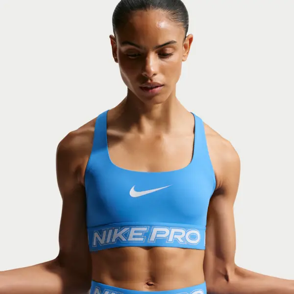 Nike Pro Light-support Non-padded Sports Bra - Blue