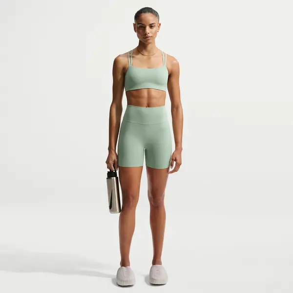 Nike Zenvy Strappy Light-support Padded Sports Bra - Green