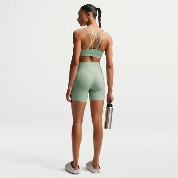 Nike Zenvy Strappy Light-support Padded Sports Bra - Green