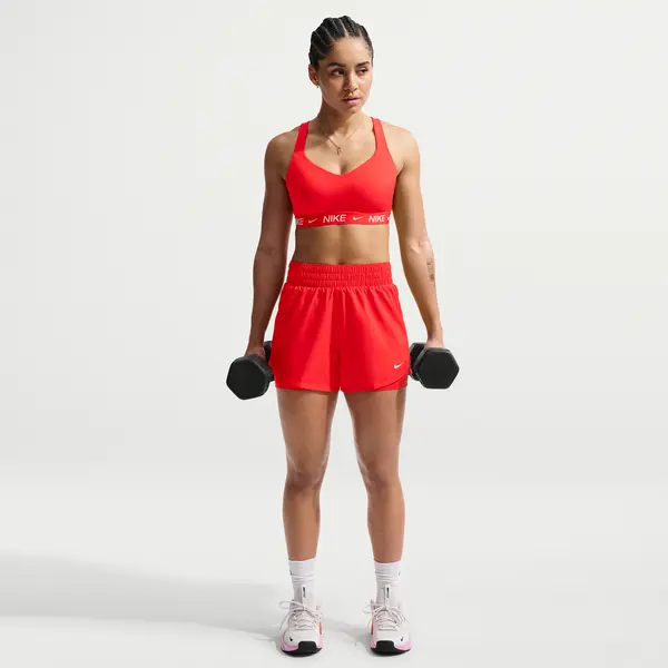 Nike Indy High Support Padded Adjustable Sports Bra - Red