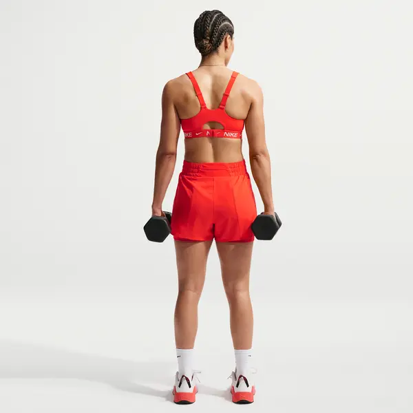 Nike Indy High Support Padded Adjustable Sports Bra - Red