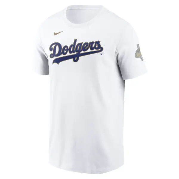 Nike Freddie Freeman Los Angeles Dodgers 2025 World Series Champion Gold Series Mlb T-shirt - White
