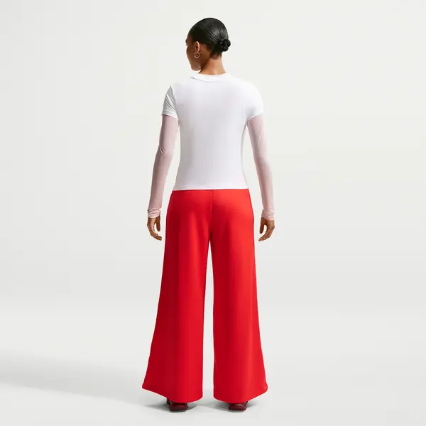 Nike Mid-rise Wide-leg Track Pants - Red