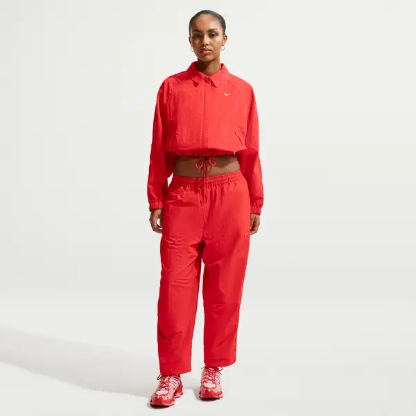 Nike Oversized High-waisted Woven Pants - Red