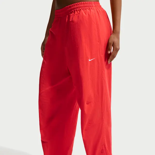 Nike Oversized High-waisted Woven Pants - Red