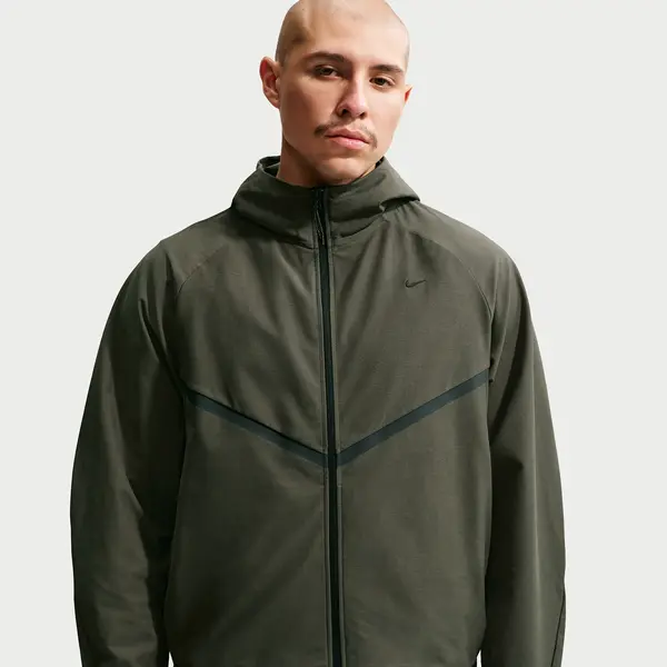 Nike Tech Shori Knit Full-zip Windrunner Jacket - Green