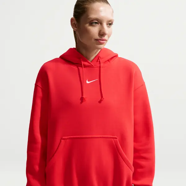 Nike Sportswear Phoenix Fleece Oversized Pullover Hoodie - Red