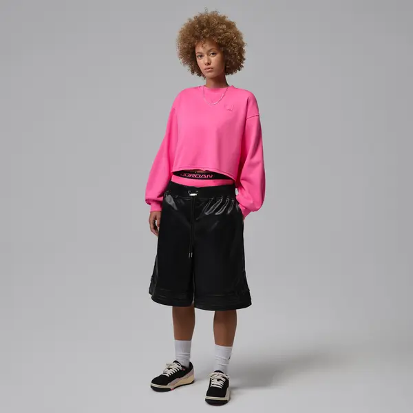JORDAN Flight Fleece Mod-crop Crew-neck Sweatshirt