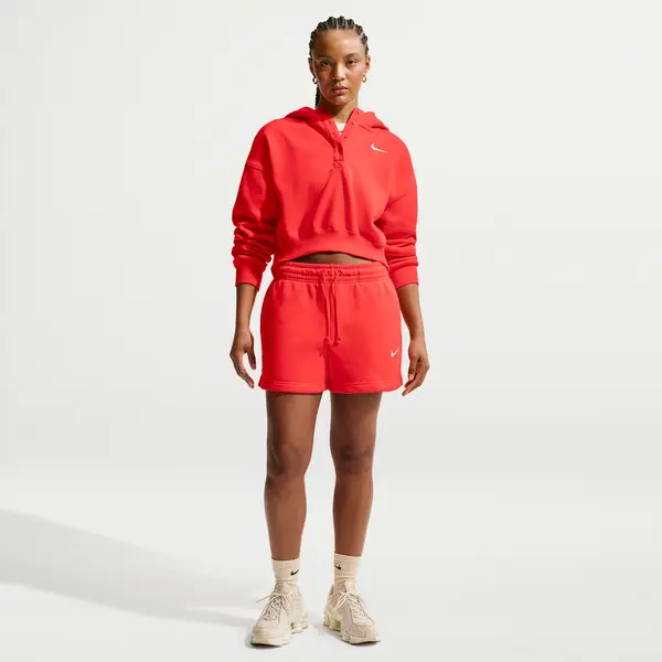 Nike Sportswear Phoenix Fleece Mid-rise 4" Shorts - Red