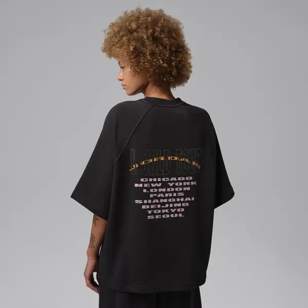 JORDAN Brooklyn Fleece French Terry Short-sleeve T-shirt - Black