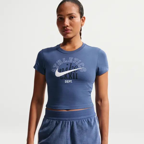 Nike Sportswear Chill Knit Slim Cropped T-shirt - Blue