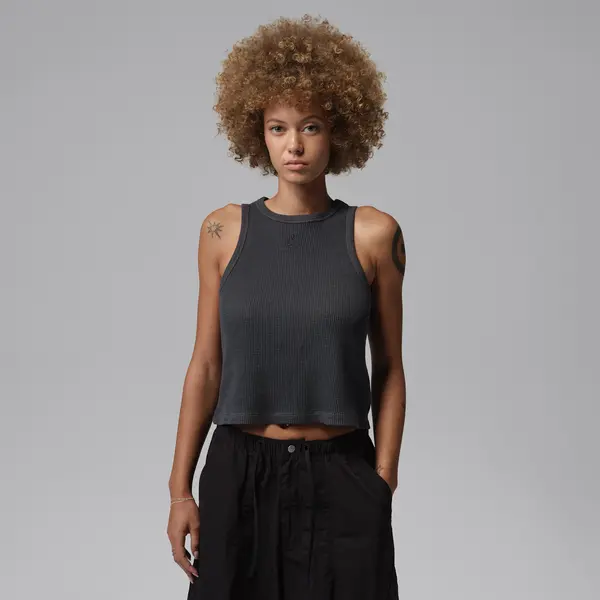JORDAN Flight Waffle Tank Top - Black