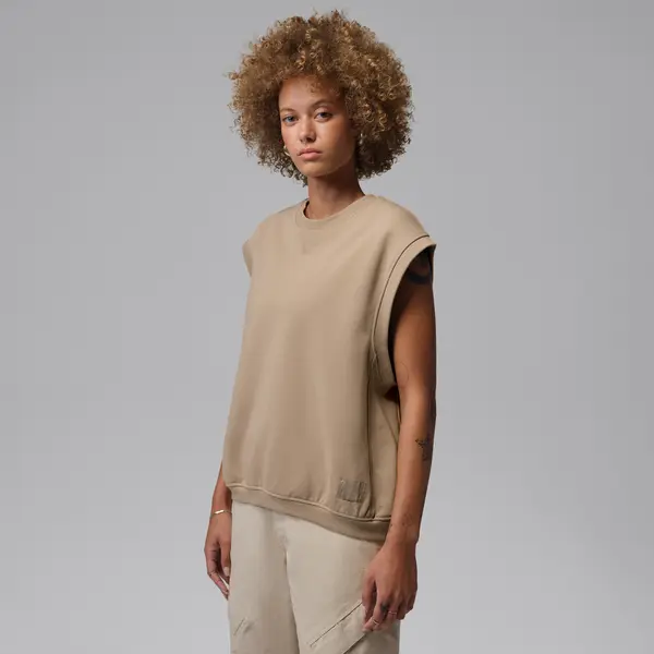 JORDAN Flight Fleece Vest - Brown