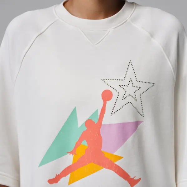 JORDAN Brooklyn Fleece French Terry Short-sleeve T-shirt - White