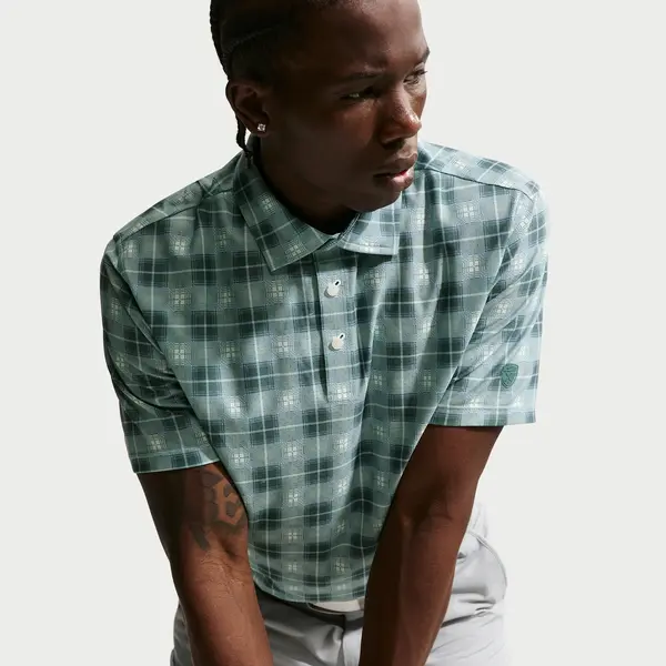 Nike Tailored Performance Tartan Dri-fit Golf Polo