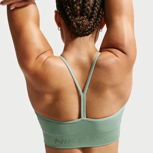 Nike Pro Seamless Light-support Padded Sports Bra - Green