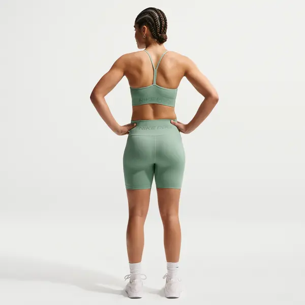 Nike Pro Seamless Light-support Padded Sports Bra - Green
