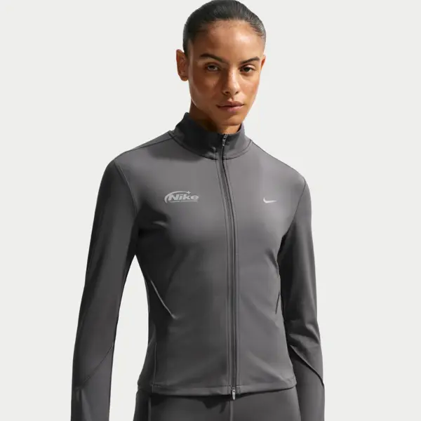 Nike Swift Dri-fit Full-zip Mid-layer Running Top - Brown