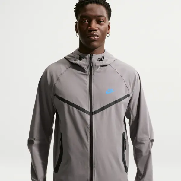 Nike Tech Dri-fit Woven Full-zip Windrunner Jacket - Black